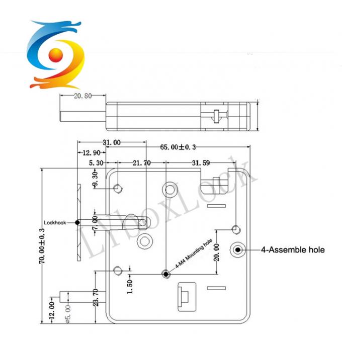 Dc 12volt Electronic Solenoid Lock Current 2.5a High Temperature ...