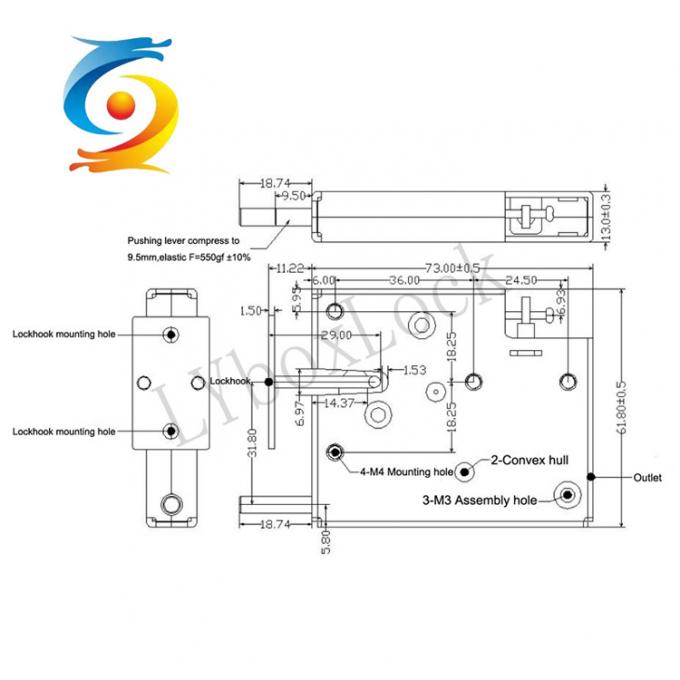 Cabinet Electromagnetic Solenoid 12v Lock Intelligent Shockproof